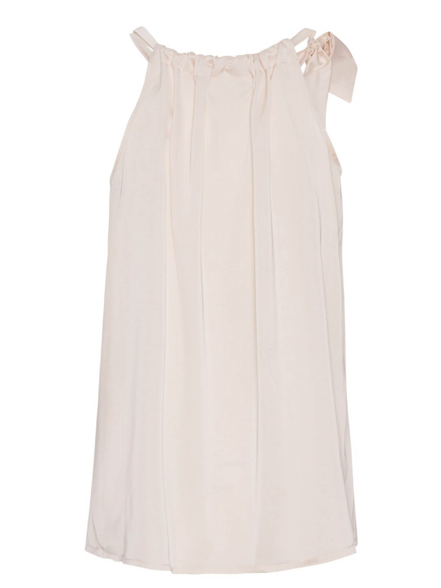 Ruffle Tie Top fra Karmamia I Ivory → køb nu