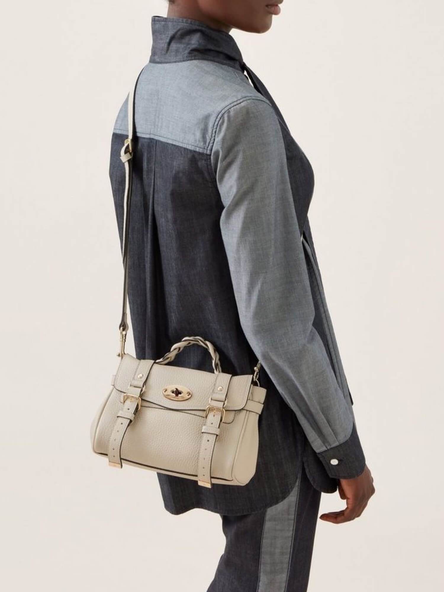 Mulberry Mini Alexa Chalk Heavy Grain » shop nu