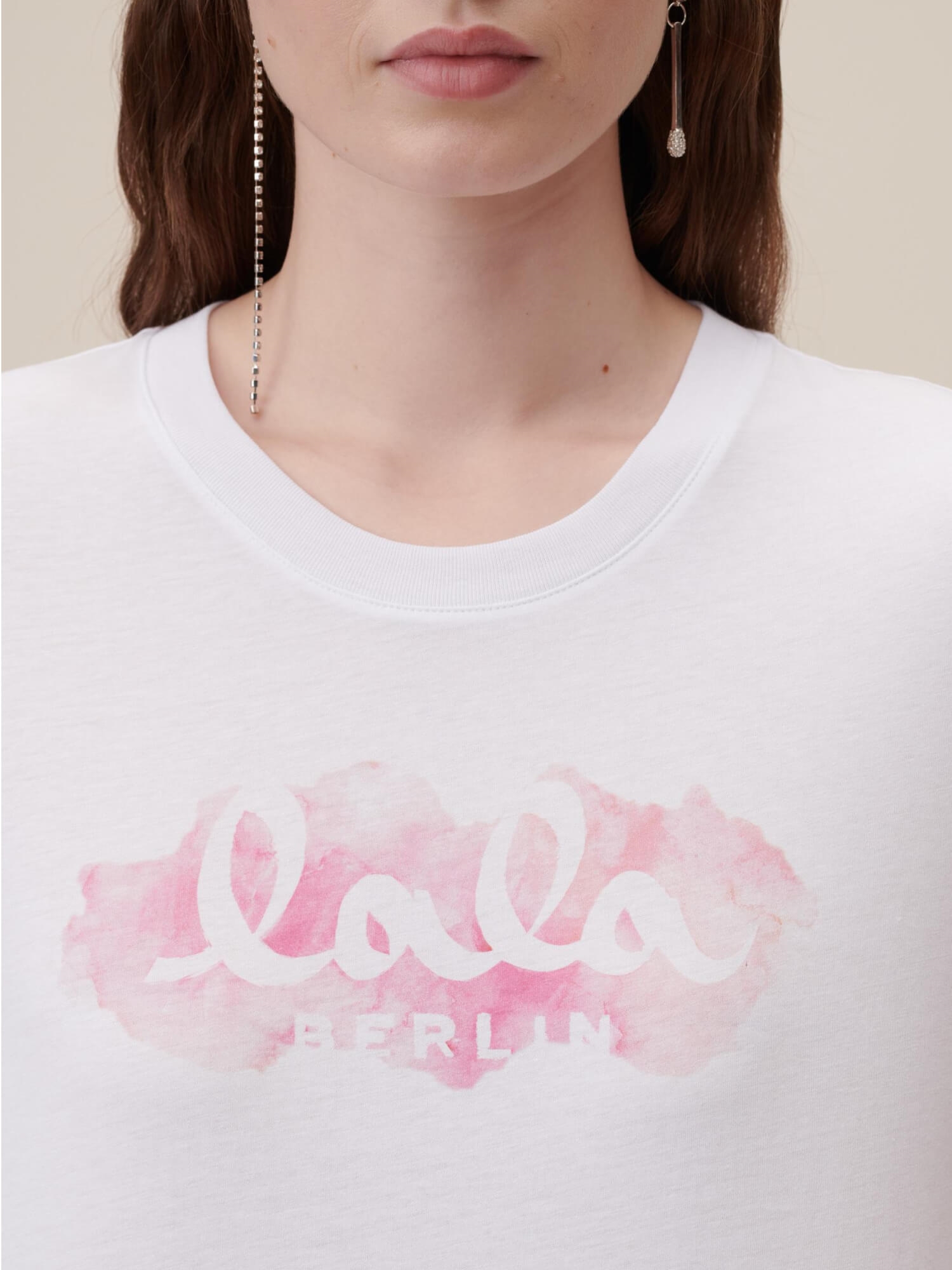T Shirt Cara Aquarelle Pink Hvid Lala Berlin